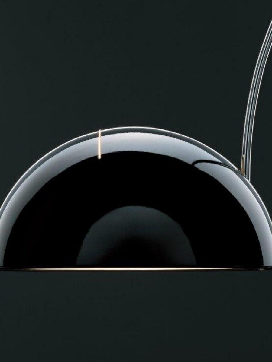 Chrome Lamp Pole Semi Bulbous Spherical Wall Sconce For Art Gallery
