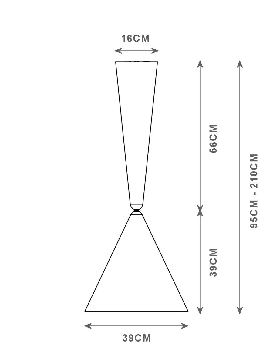 Simple Bright Color Double Funnel Shape Pendant Lamp For Retail Store