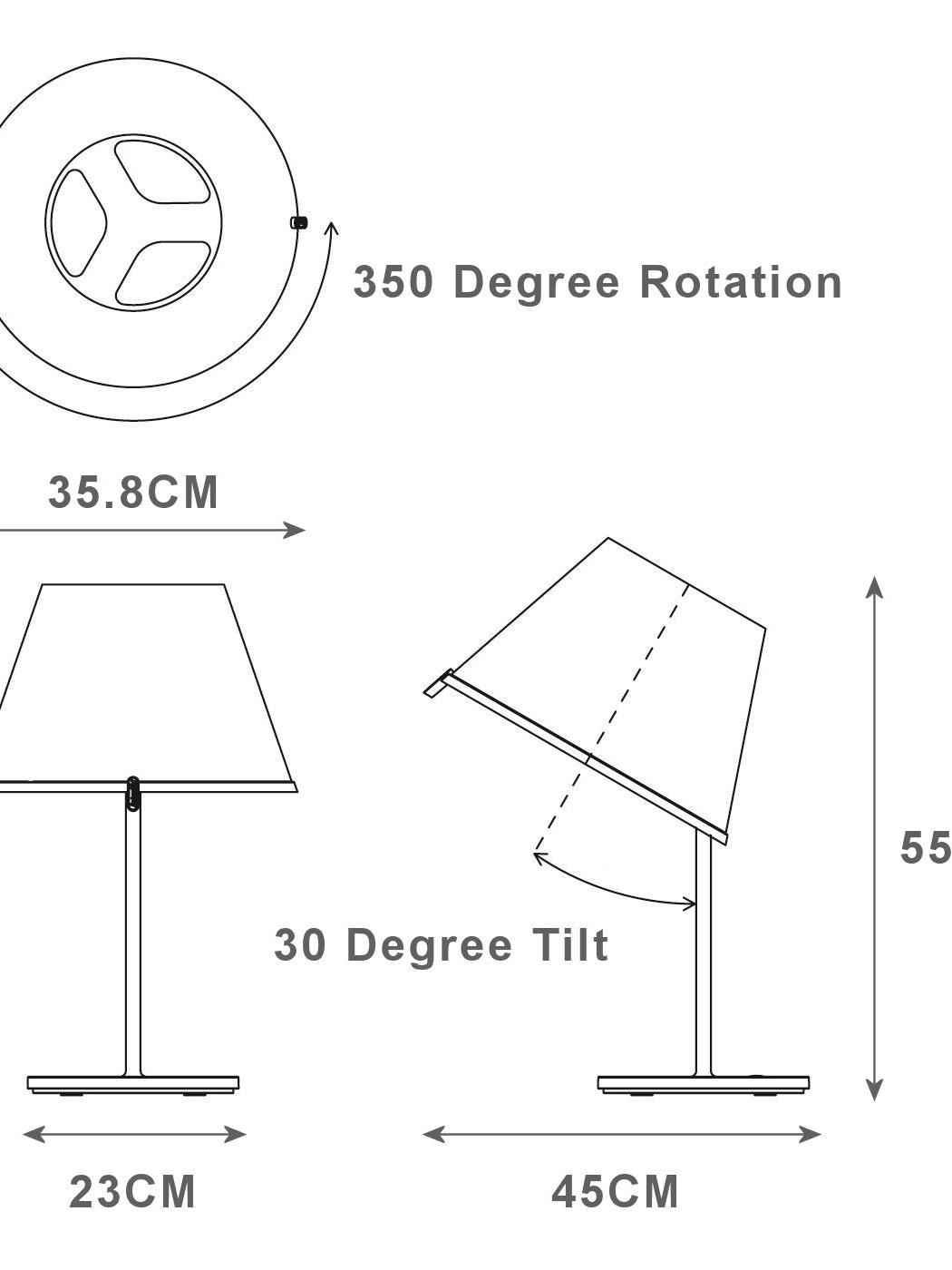 Graceful Choose Textured Tiltable Table Lamp
