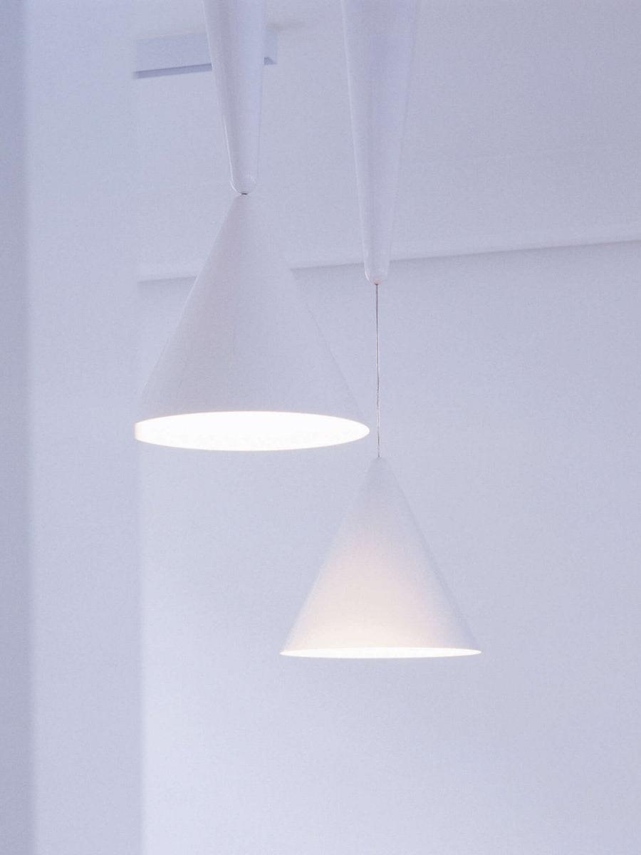 Simple Bright Color Double Funnel Shape Pendant Lamp For Retail Store