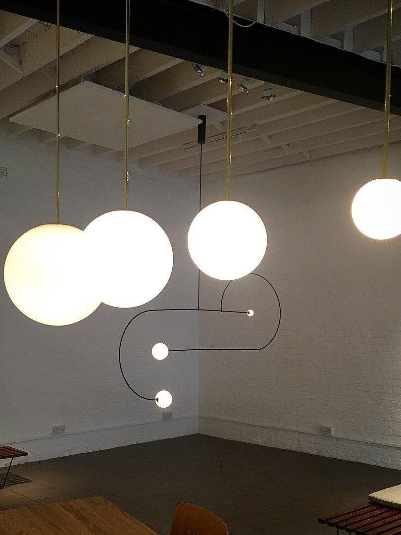 Brass Architectural Pendant Light