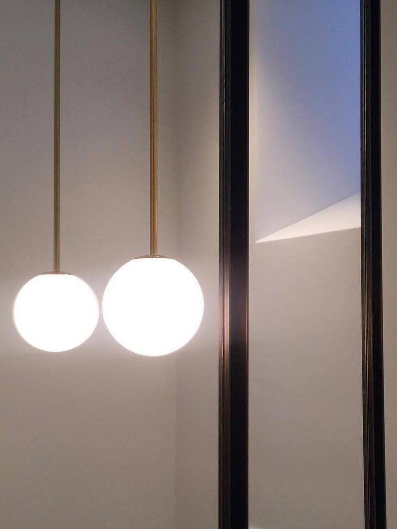 Brass Architectural Pendant Light