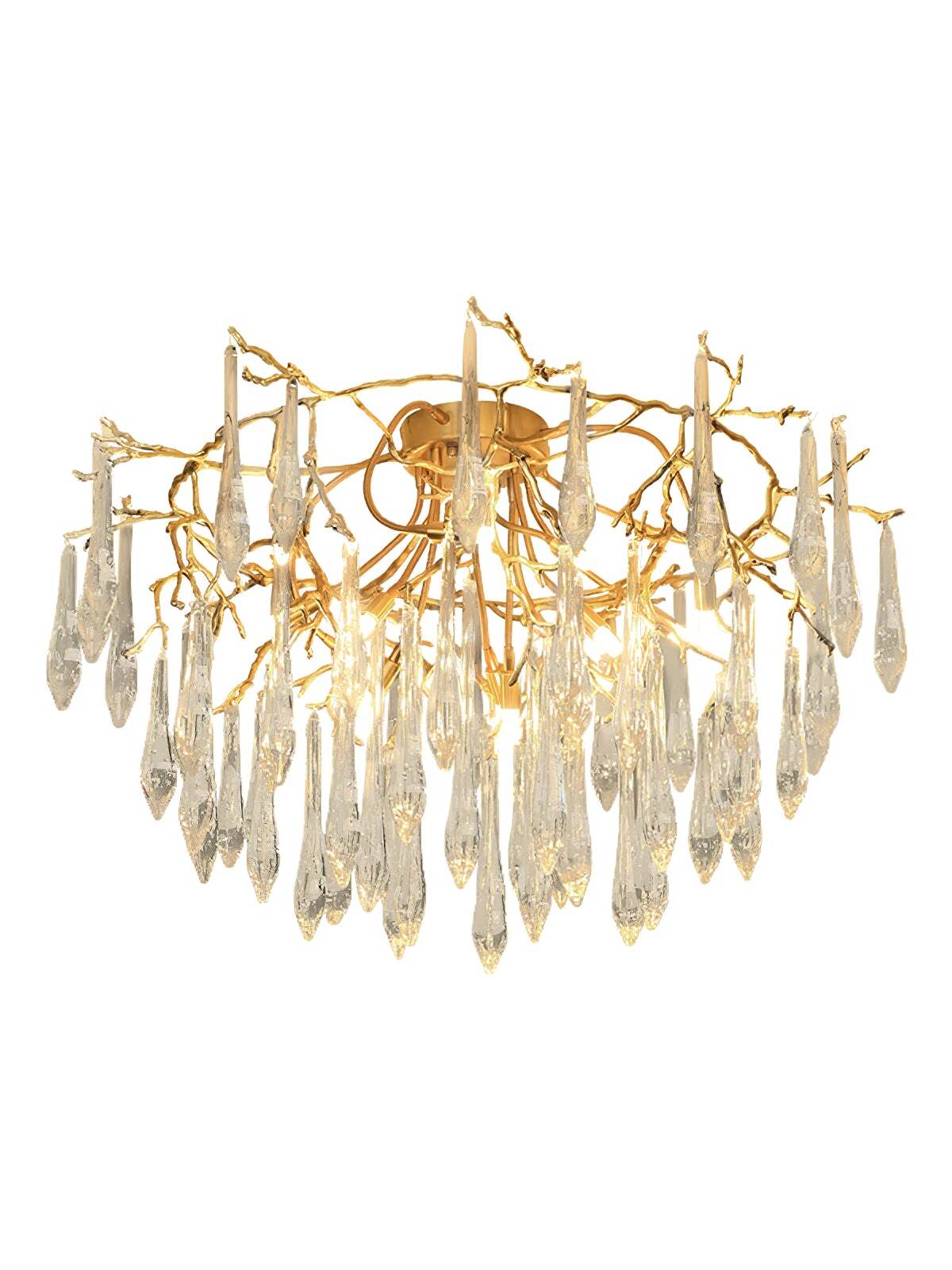 Teardrop Round Crystal Ceiling Lamp
