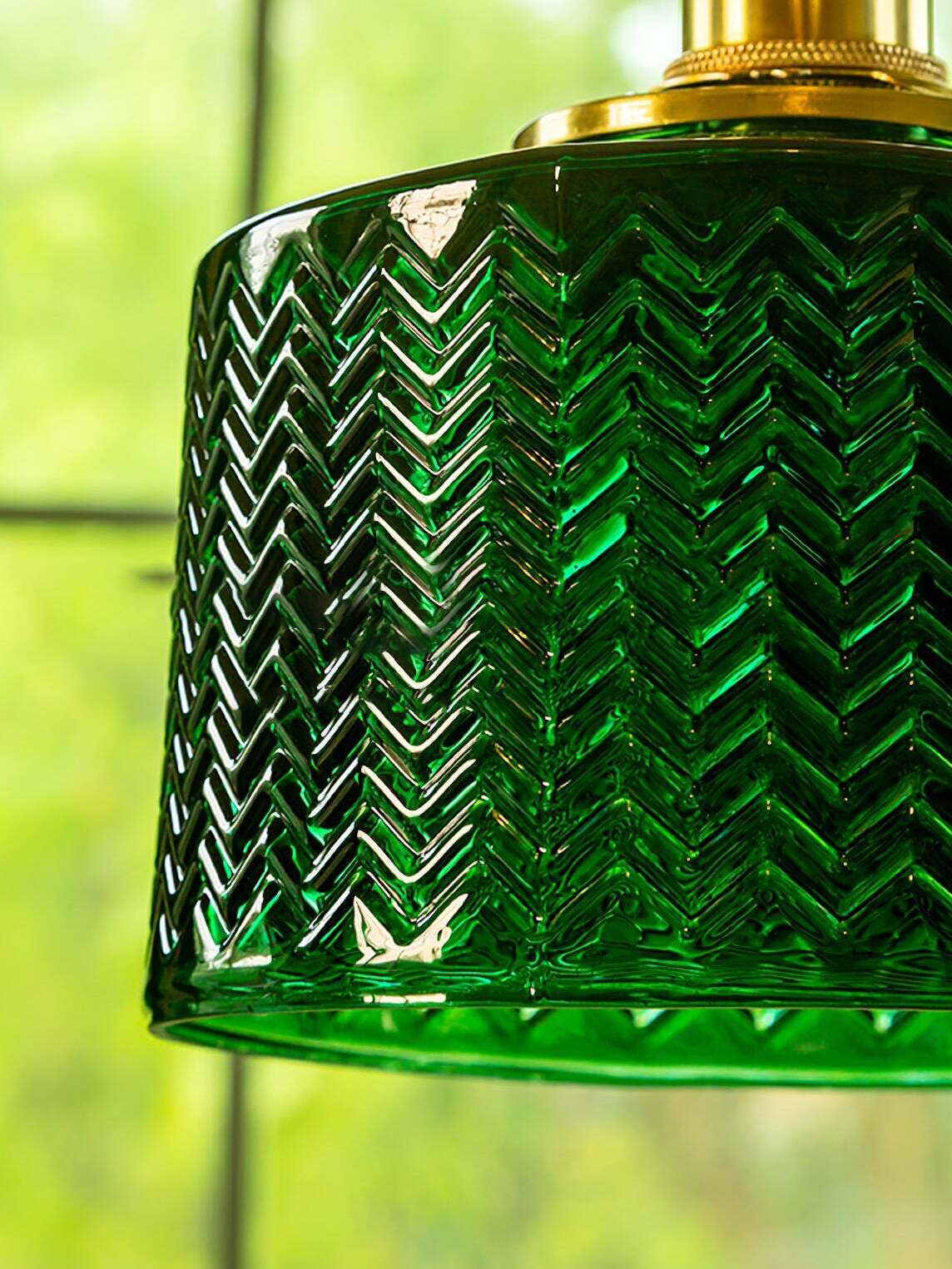 Green Glass Pendant Lamp
