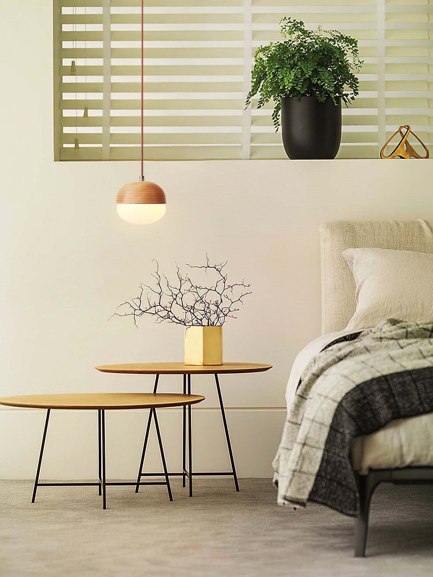 Wood Nut Pendant Lamp