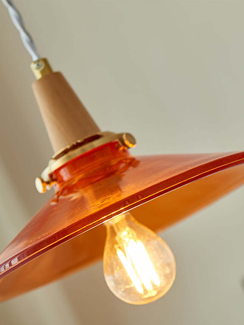 Orange Glass Pendant Lamp