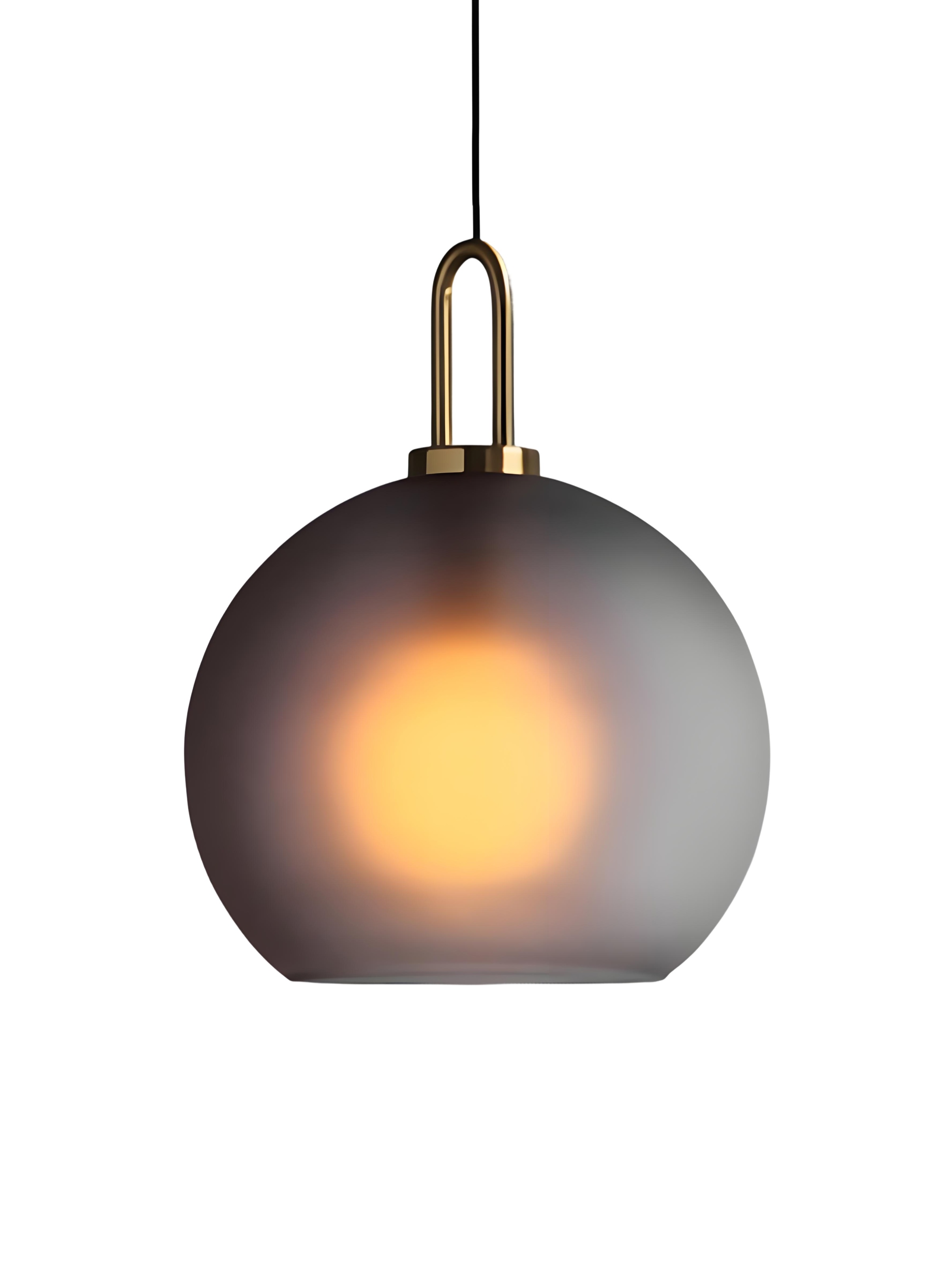 Frosted Clear Orb Glass Pendant Light